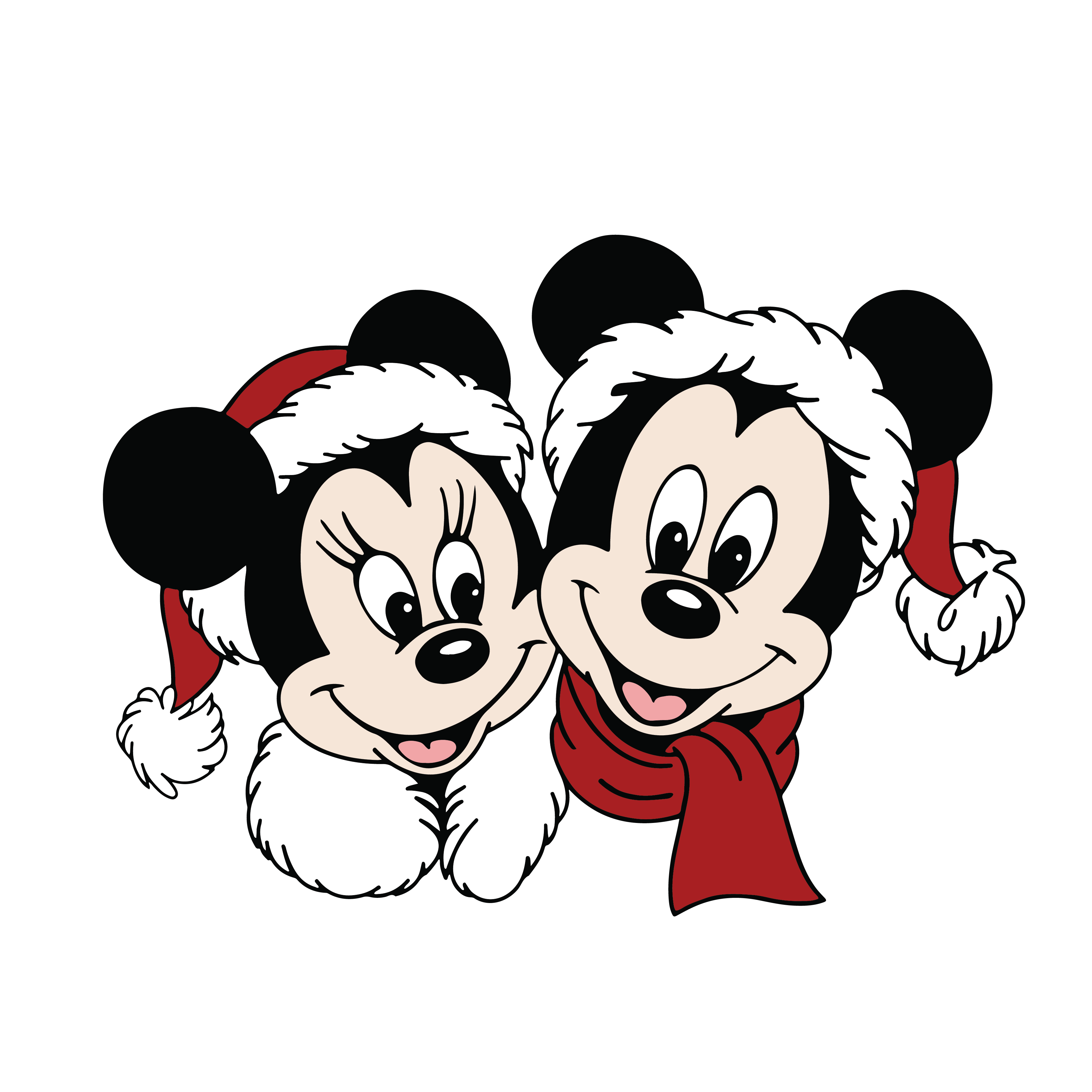 Mickey and Minnie head Christmas Svg, Disney Christmas Svg, | Inspire ...