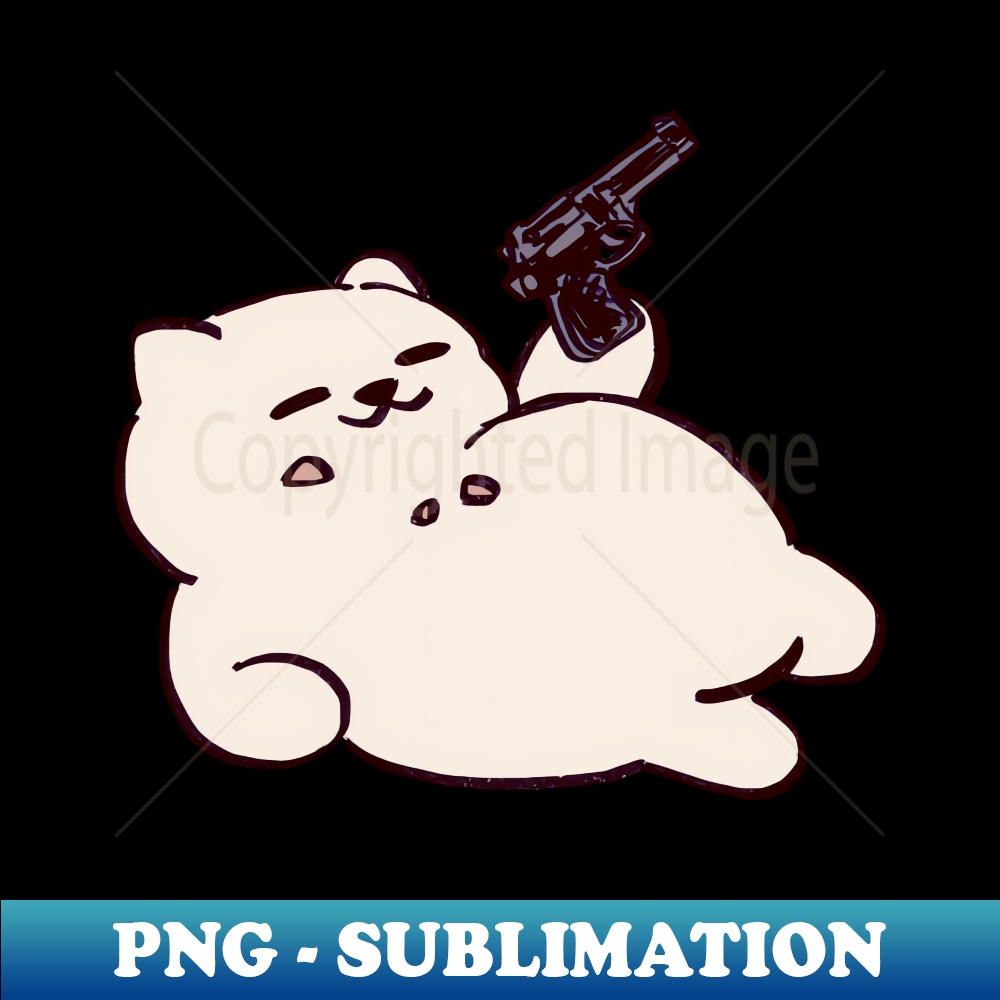 kitty collector tubbs the cat but it has a gun - Decorative | Inspire ...