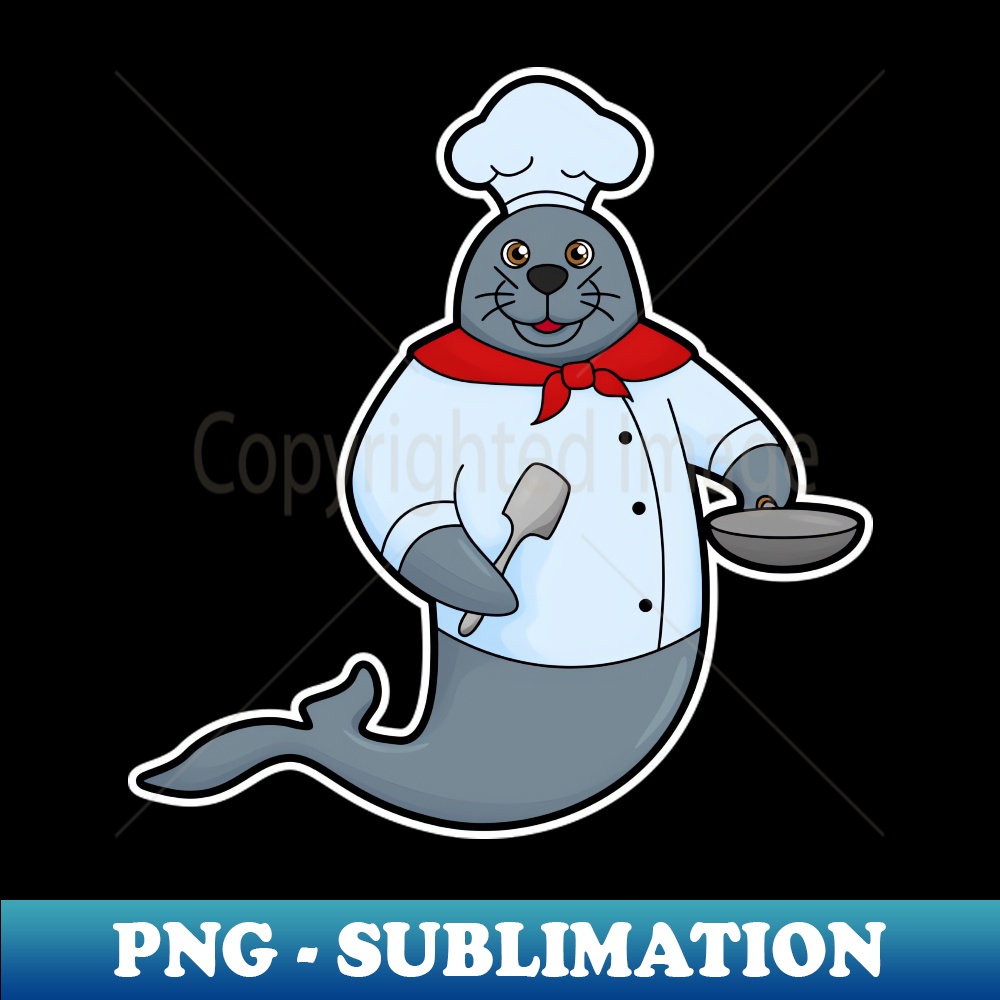 Seal as Cook with Pan Spatula - Signature Sublimation PNG F - Inspire ...
