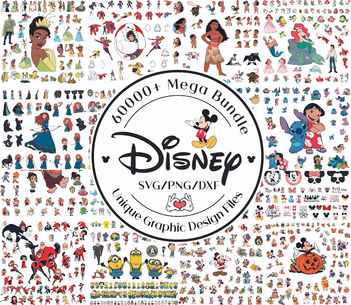 Disney Mega Svg Bundle Svg, Mickey Mouse Svg, Minnie, Frozen - Inspire ...