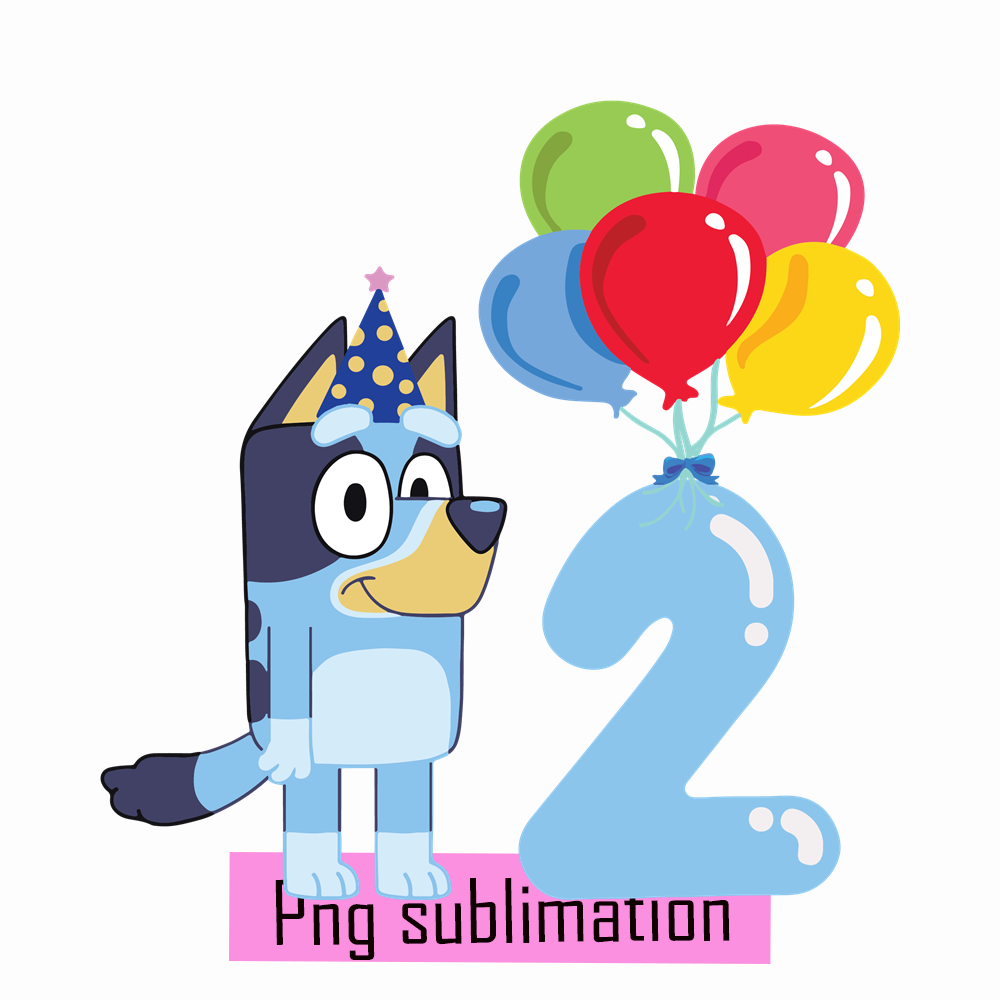 Bluey birthday 2 svg | Inspire Uplift