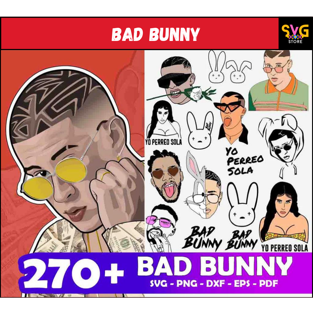 270 Bad Bunny Logo SVG, Bad Bunny SVG, Bad Bunny PNG,Bad Bun | Inspire ...