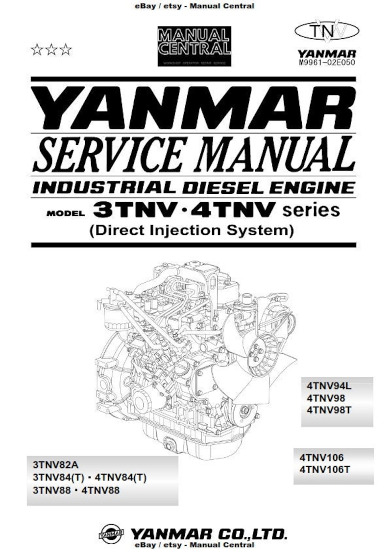 Yanmar Industrial Diesel Engine 3TNV 4TNV Series - Service M | Inspire Uplift