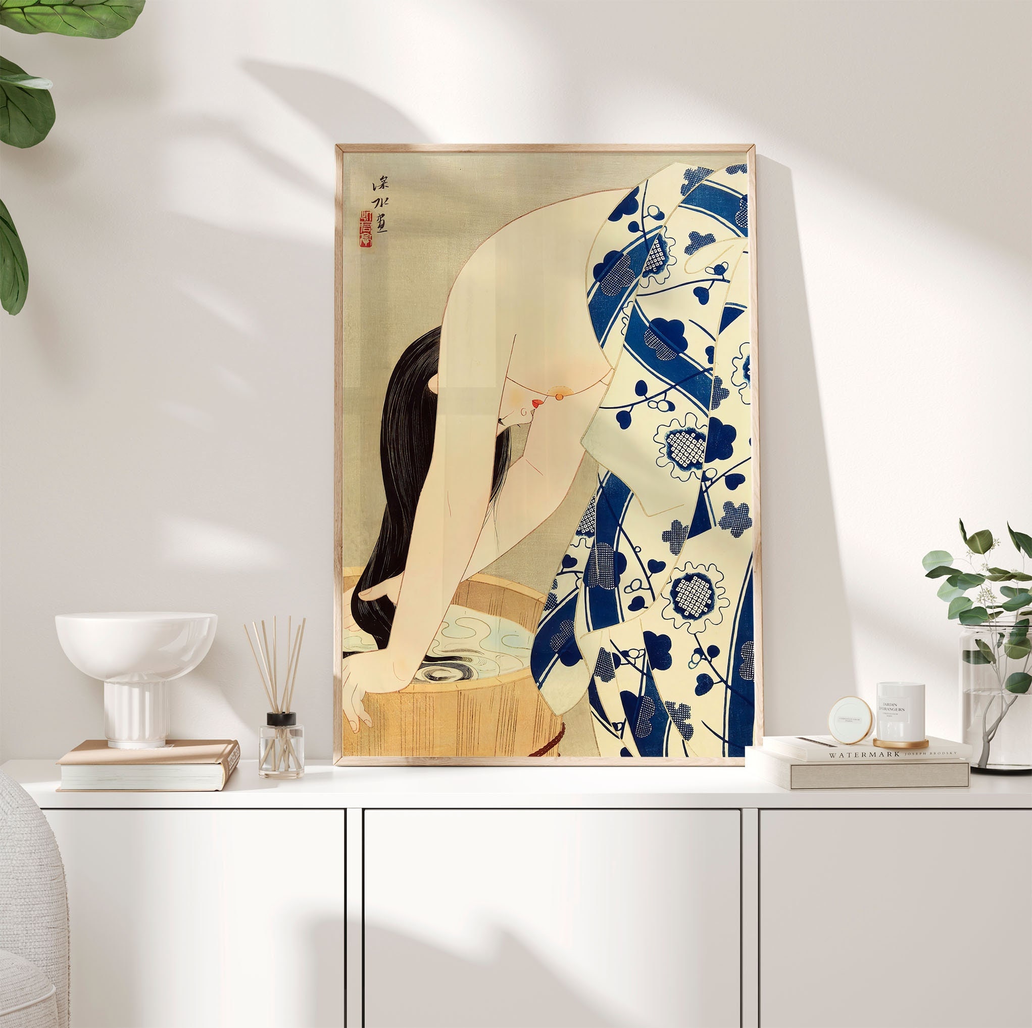 Washing the Hair 1953 Poster, Shinsui Ito Japanese Woman Pos | Inspire ...