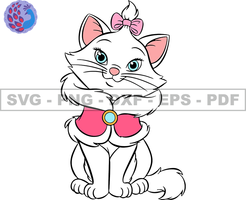Disney Cat Marie Svg, Kitten Cat Marie Png, Cartoon Customs | Inspire ...
