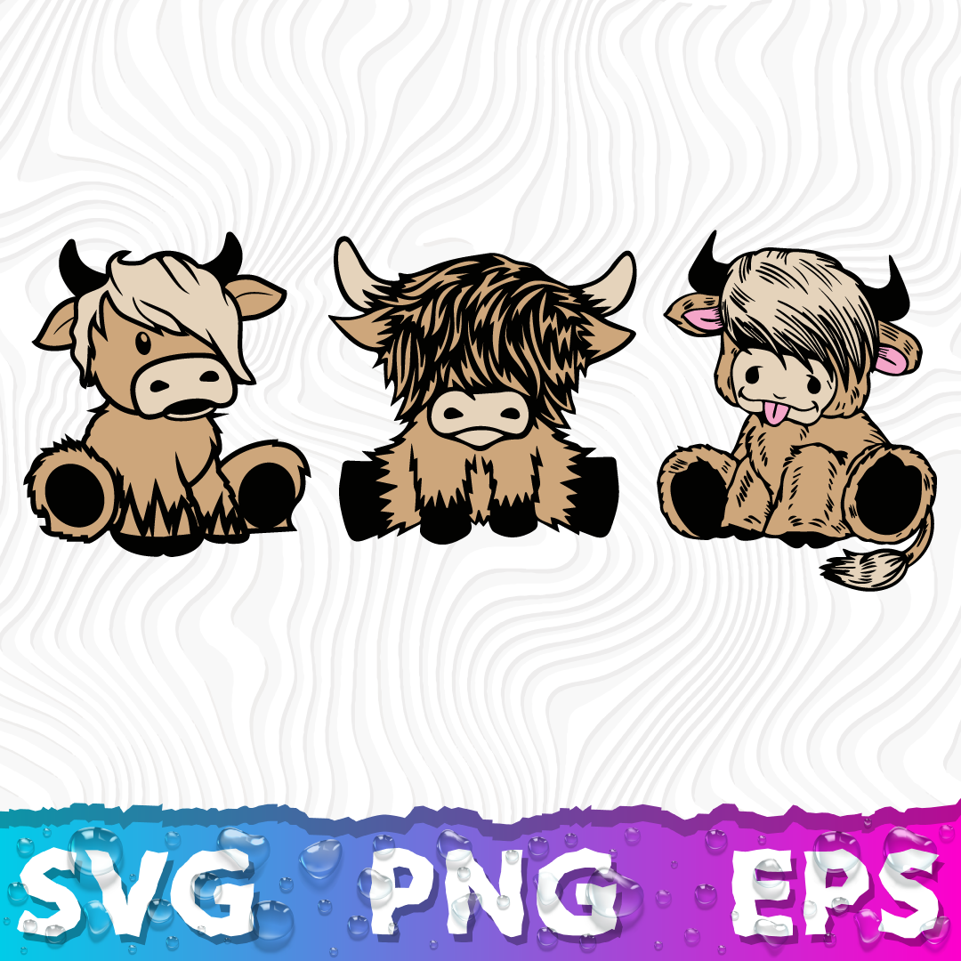 Highland Cow SVG, Silhouette Highland Cow SVG, Simple Highla | Inspire ...