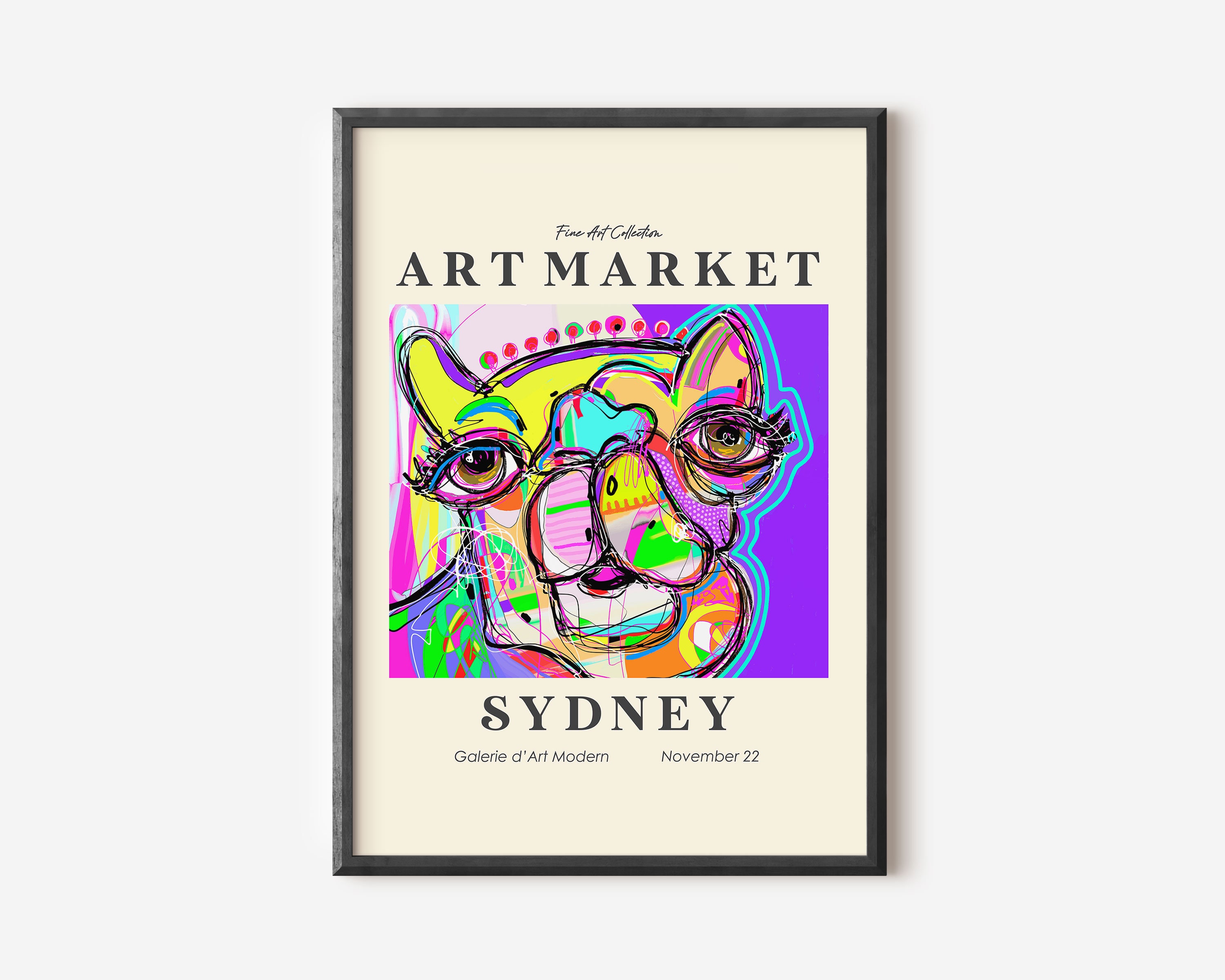 Keith Haring Picasso Wall Art Print, Colourful Modern Art Po | Inspire ...