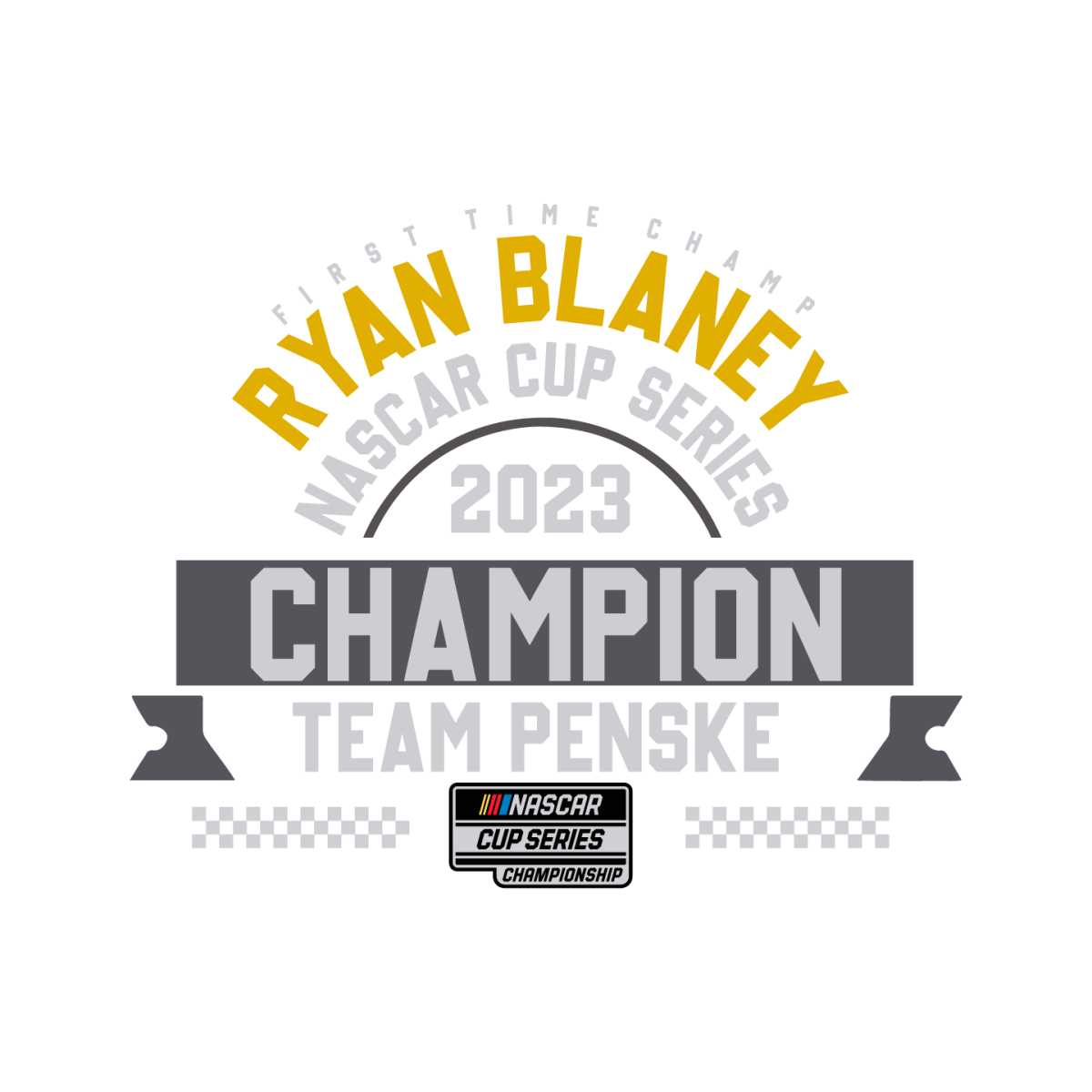 Retro Ryan Blaney NASCAR Cup Series Champion SVG File | Inspire Uplift