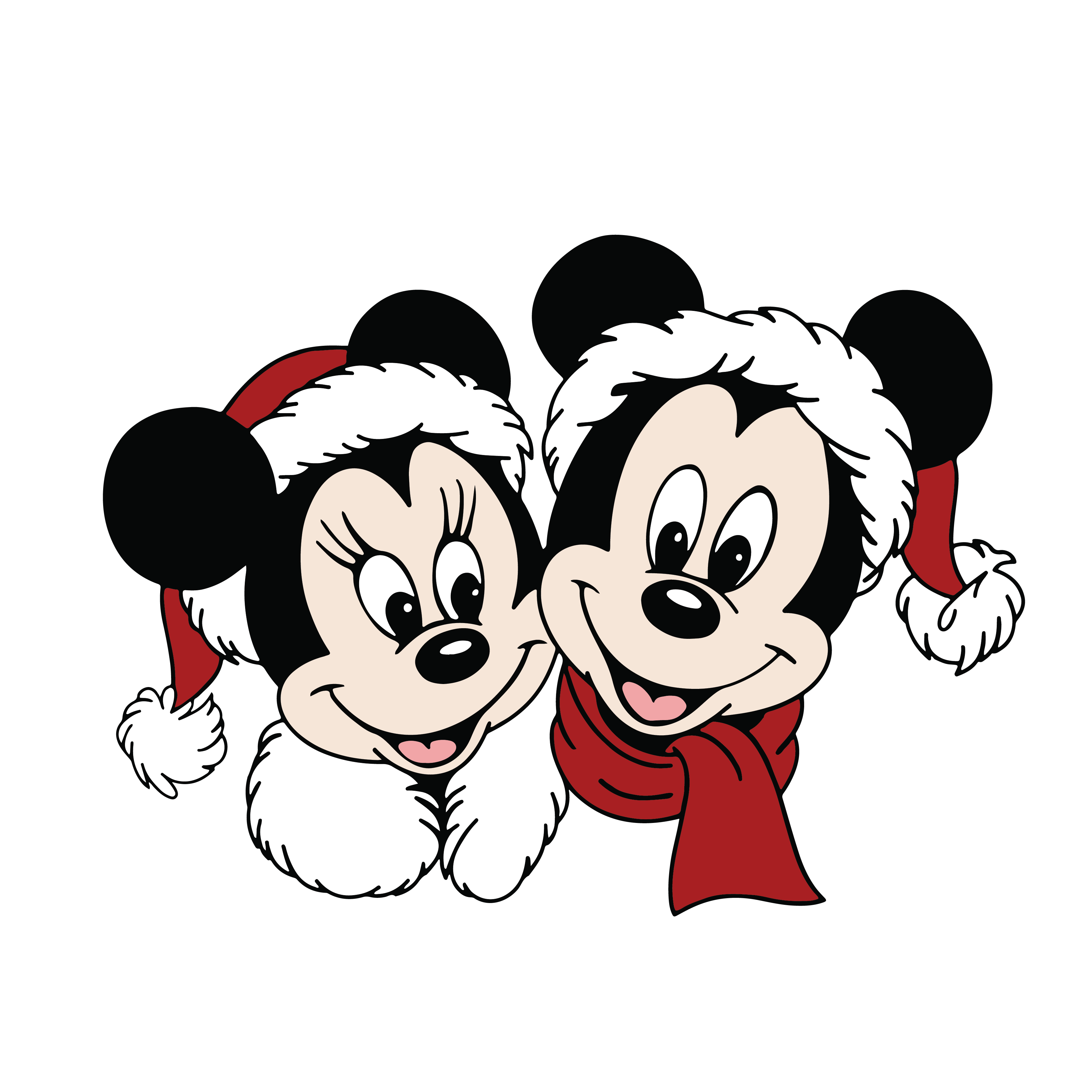 Mickey and Minnie head Christmas Svg, Disney Christmas Svg, | Inspire ...