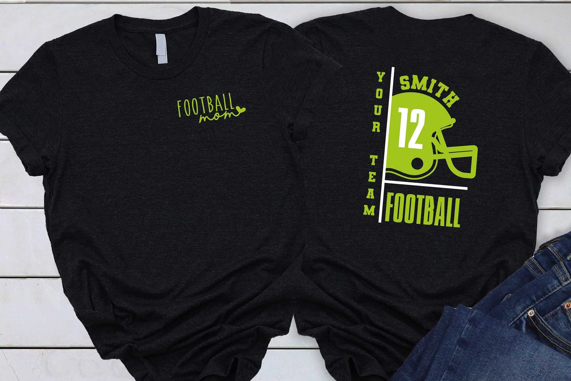 Name and Number Football Shirt , Touch Down Shirt , Custom F - Inspire ...