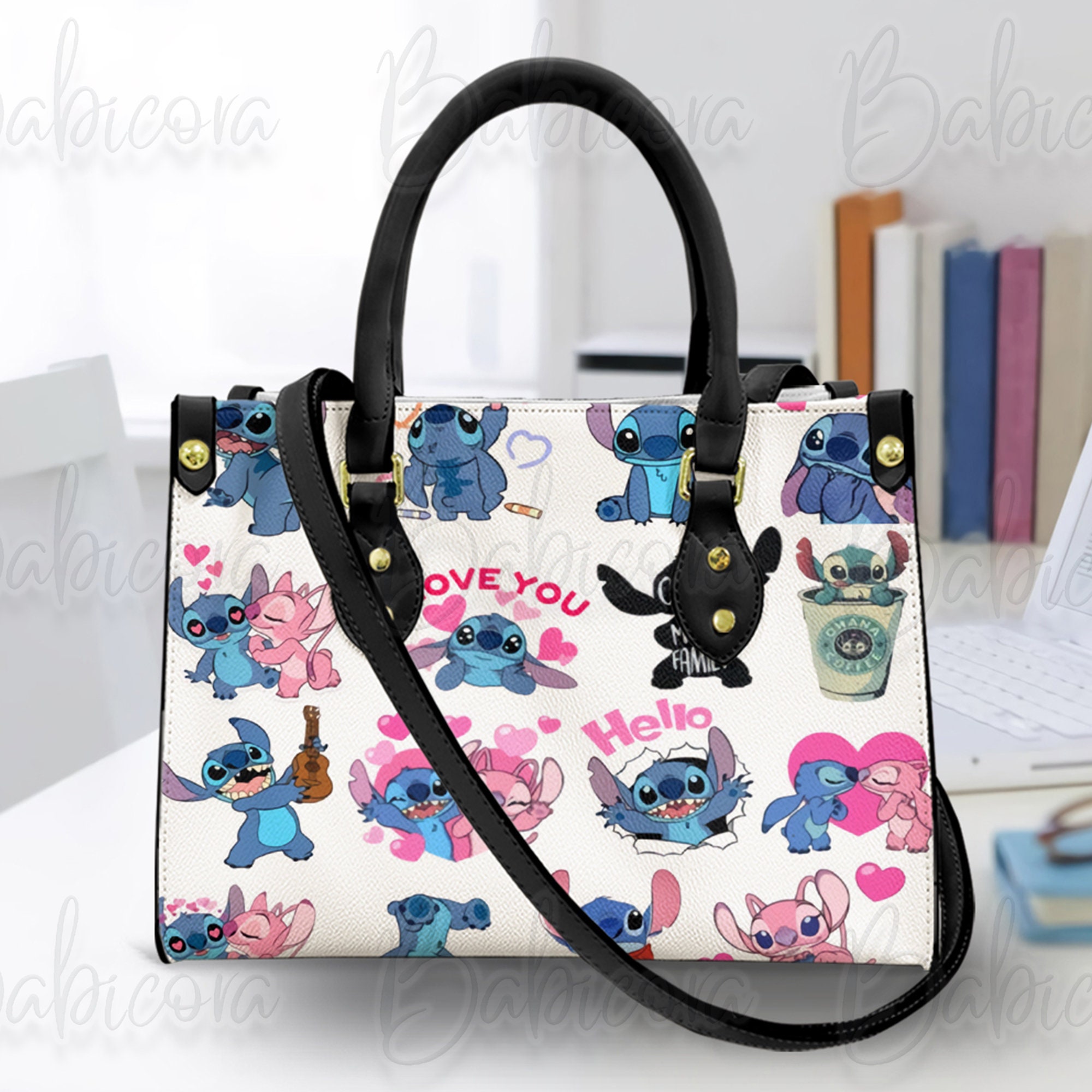 Stitch Angel Disney Bag, Lilo And Stitch Leather Handbag Wal - Inspire ...