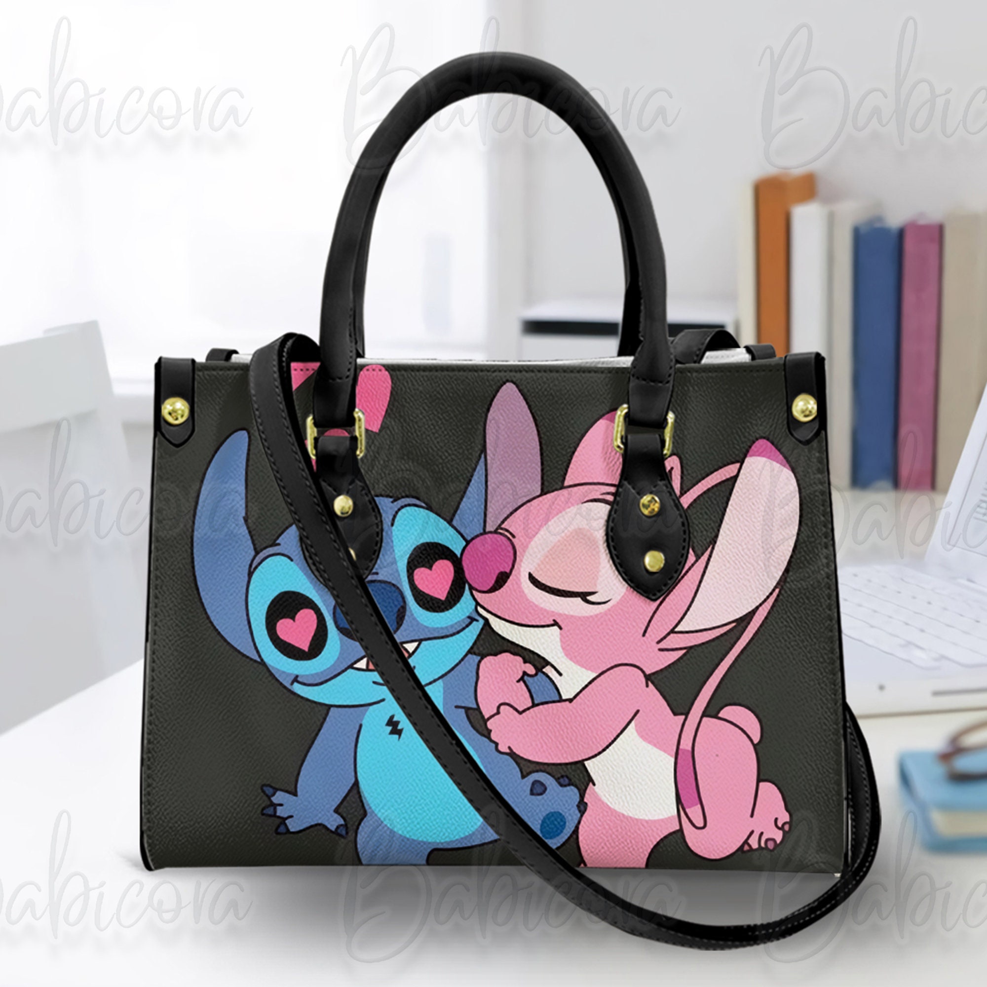 Stitch Angel Disney Bag, Lilo And Stitch Leather Handbag Wal | Inspire ...