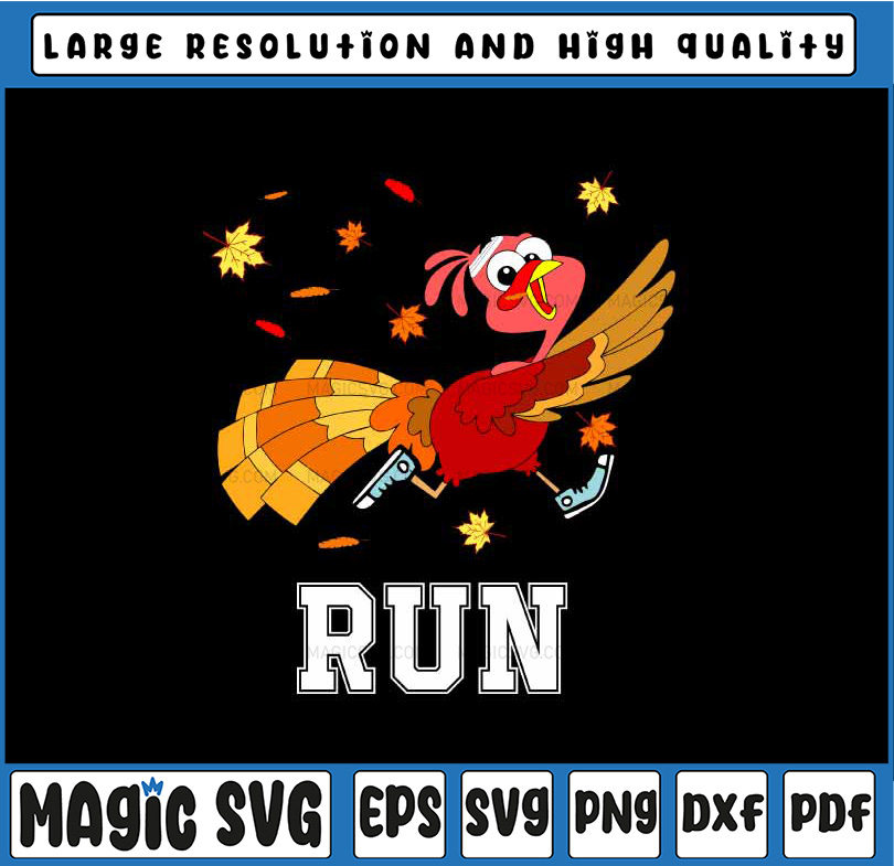 svg turkey running - Inspire Uplift