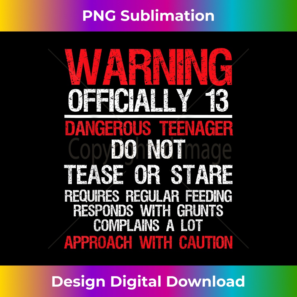 13 Years Old Warning Dangerous Teenager 13th Birthday 0005 0 | Inspire ...