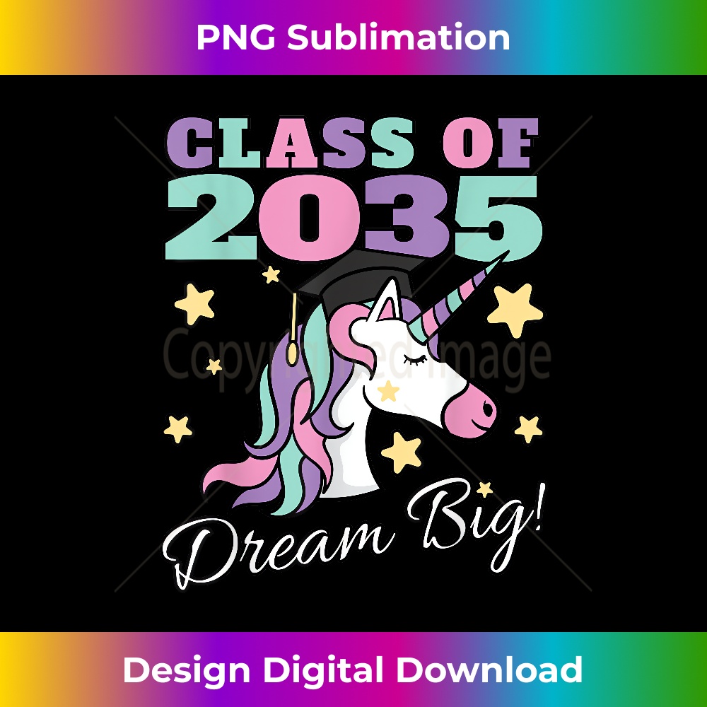 Girls Class of 2035 Magical Unicorn Graduation Cap - Edgy Su | Inspire ...
