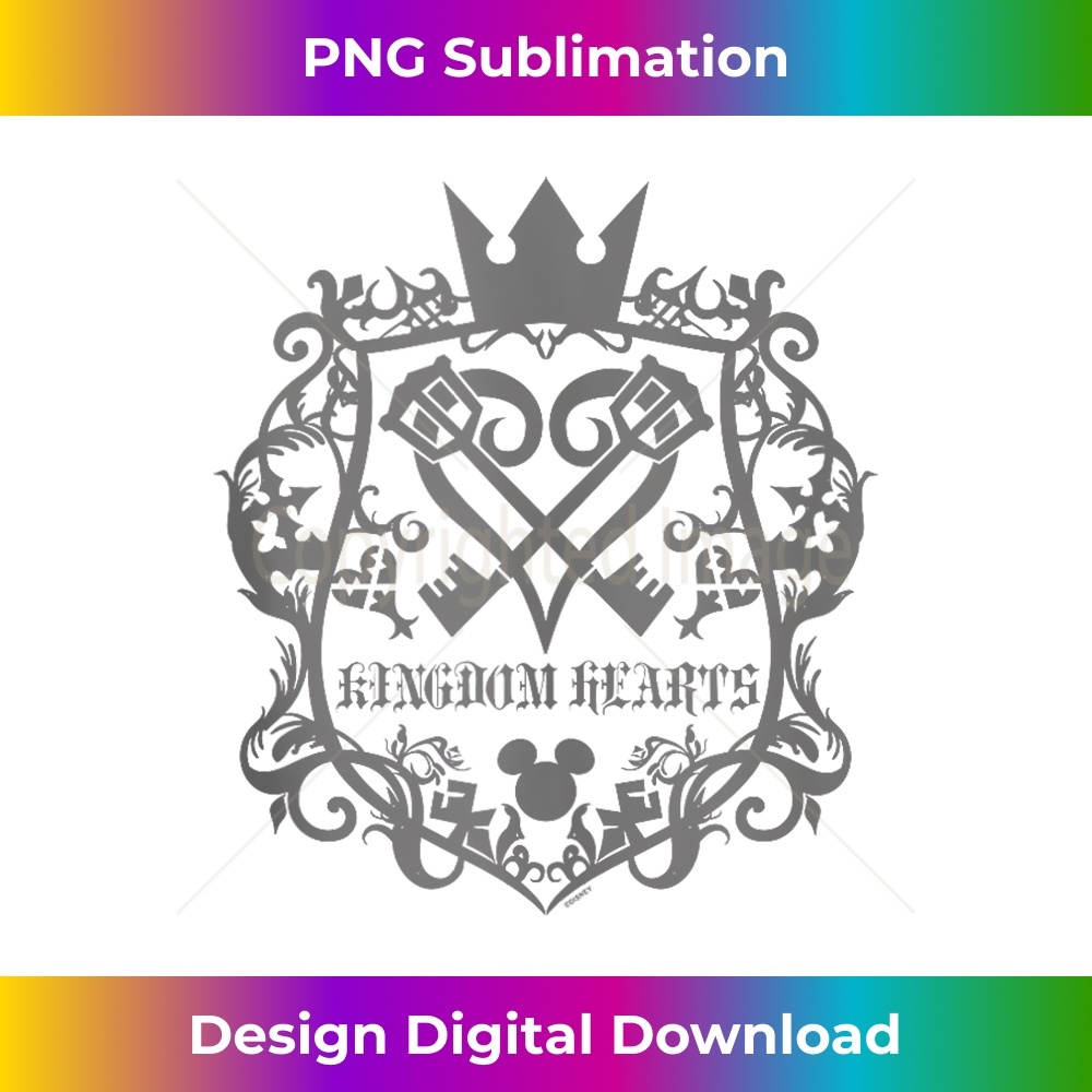 Disney Kingdom Hearts Crossed Keys & Crown Title Logo Tank T | Inspire ...