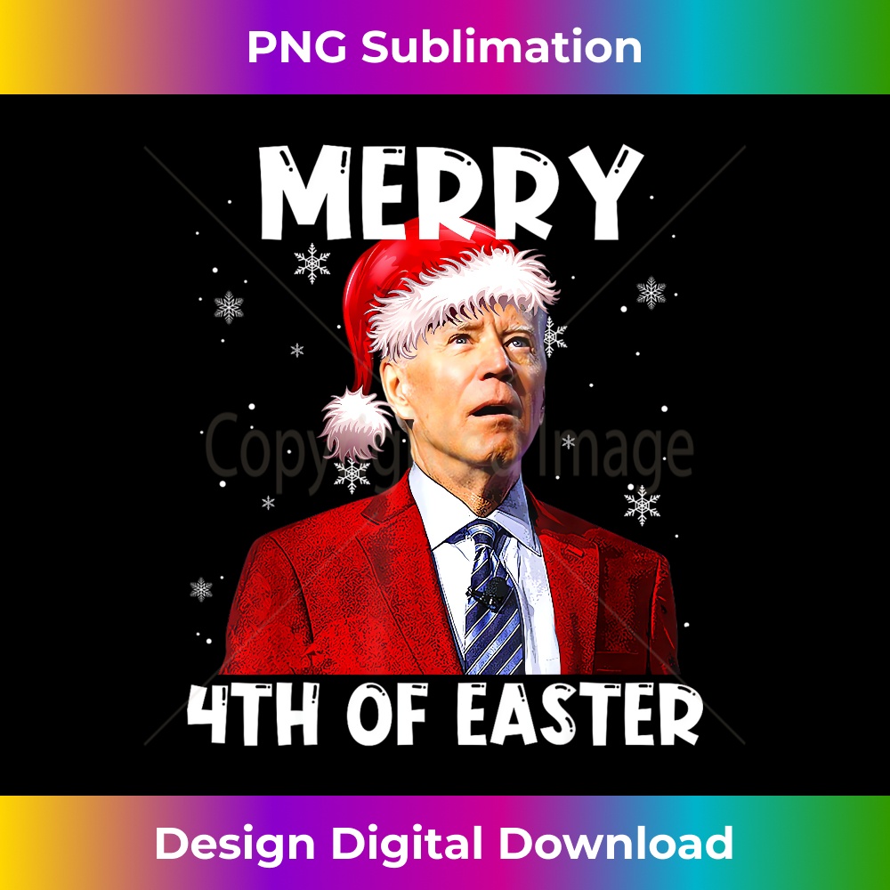 Funny Joe Biden Santa Hat Merry 4th Of Easter Christmas Long | Inspire ...
