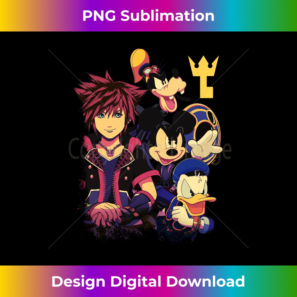 Disney Kingdom Hearts Sora Mickey Goofy Donald Key Vignette | Inspire ...