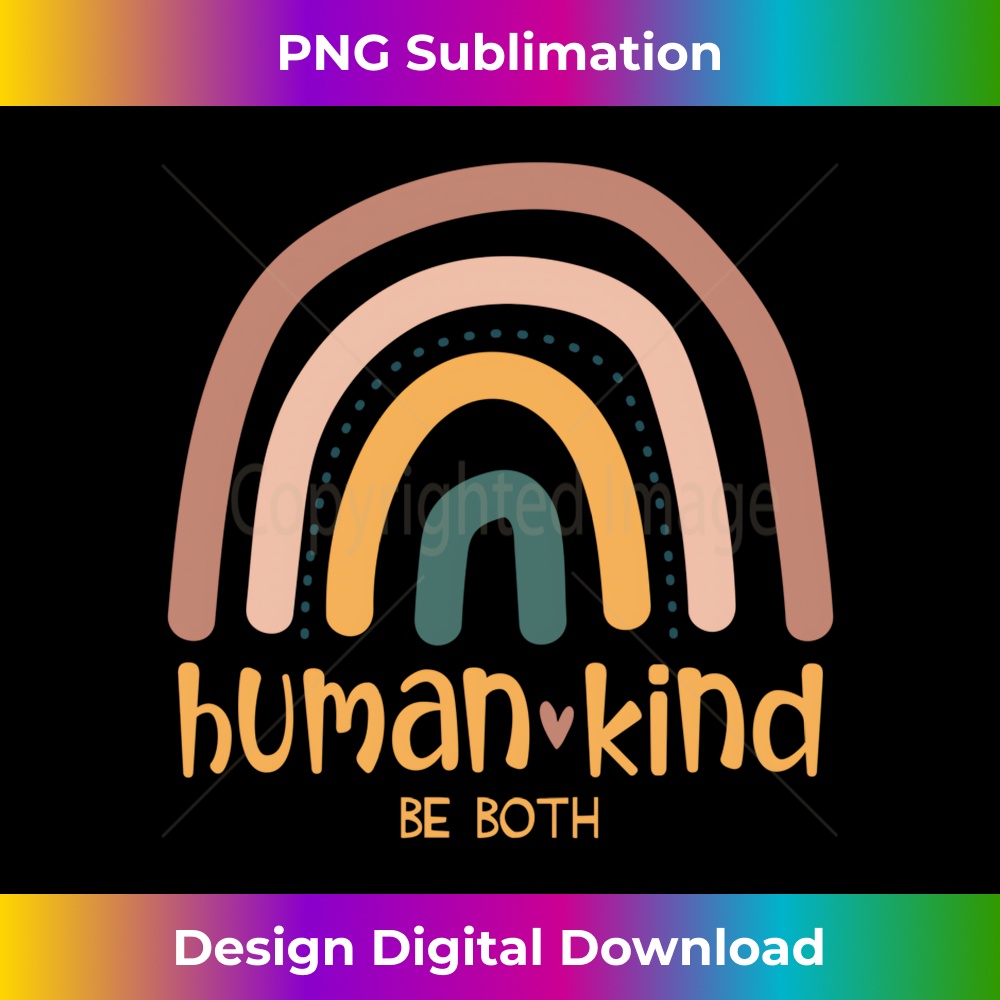 Human Kind Be Both Equality Kindness Humankind Retro Rainbow - Inspire ...