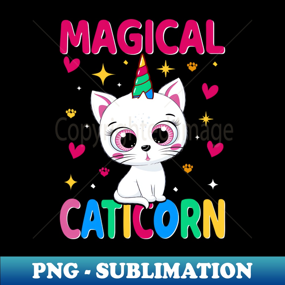 Magical Caticorn Rainbow - PNG Transparent Sublimation File - Inspire ...