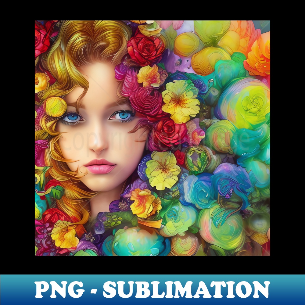 Fusion of Femininity and Nature - Sublimation-Ready PNG File - Inspire ...