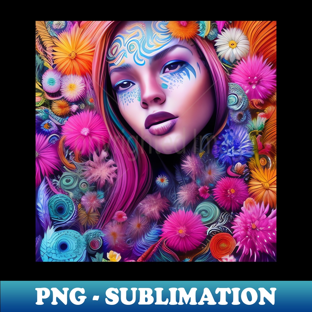 Blossoming Lady - Unique Sublimation PNG Download - Unleash | Inspire ...