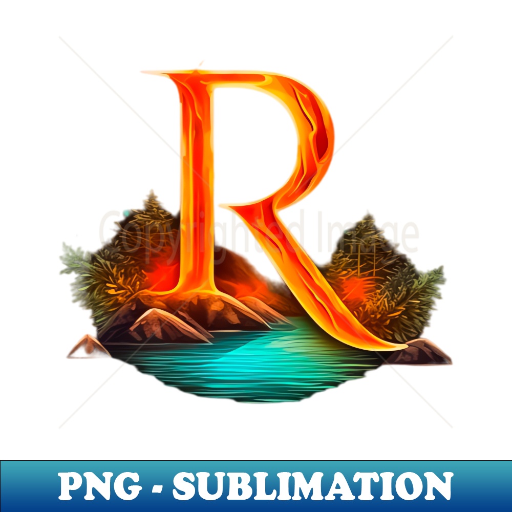 The letter R is decorated - High-Resolution PNG Sublimation - Inspire ...