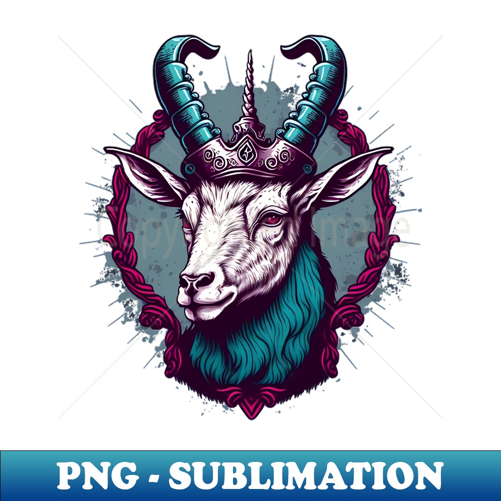 Goat King With Crown - Premium Sublimation Digital Download | Inspire ...