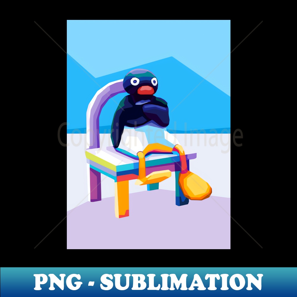Angry Pingu Meme Pop Art - PNG Transparent Digital Download | Inspire ...