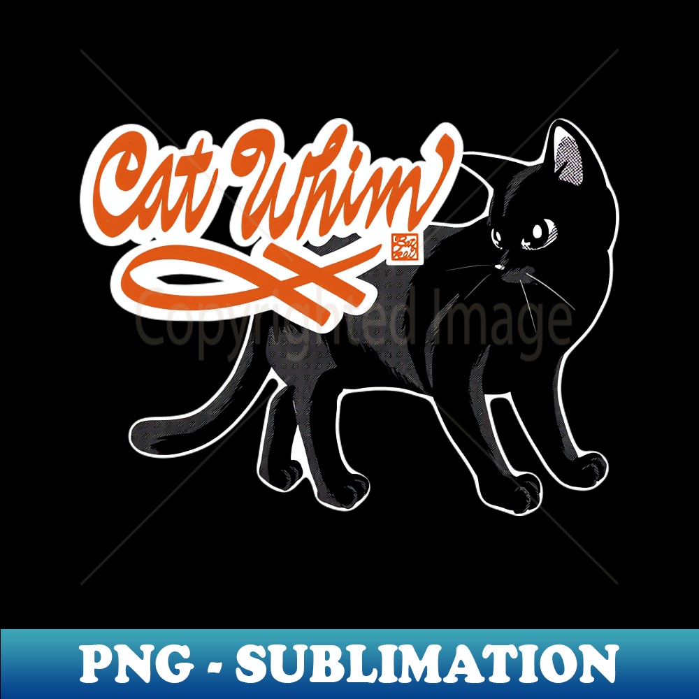 Black cat Whim - PNG Transparent Sublimation Design - Perfec | Inspire ...