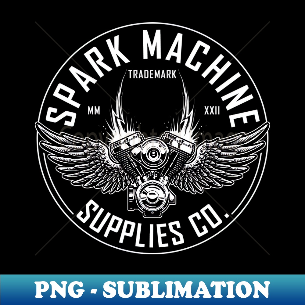 Spark Engine Illustration Logo - Unique Sublimation PNG Down | Inspire Uplift