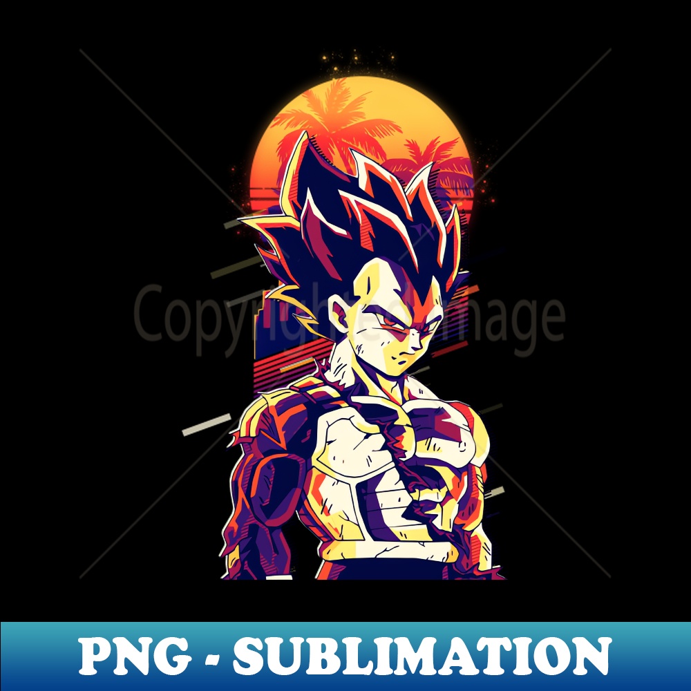 Vegeta Dragon Ball - PNG Transparent Sublimation Design - Vi - Inspire ...