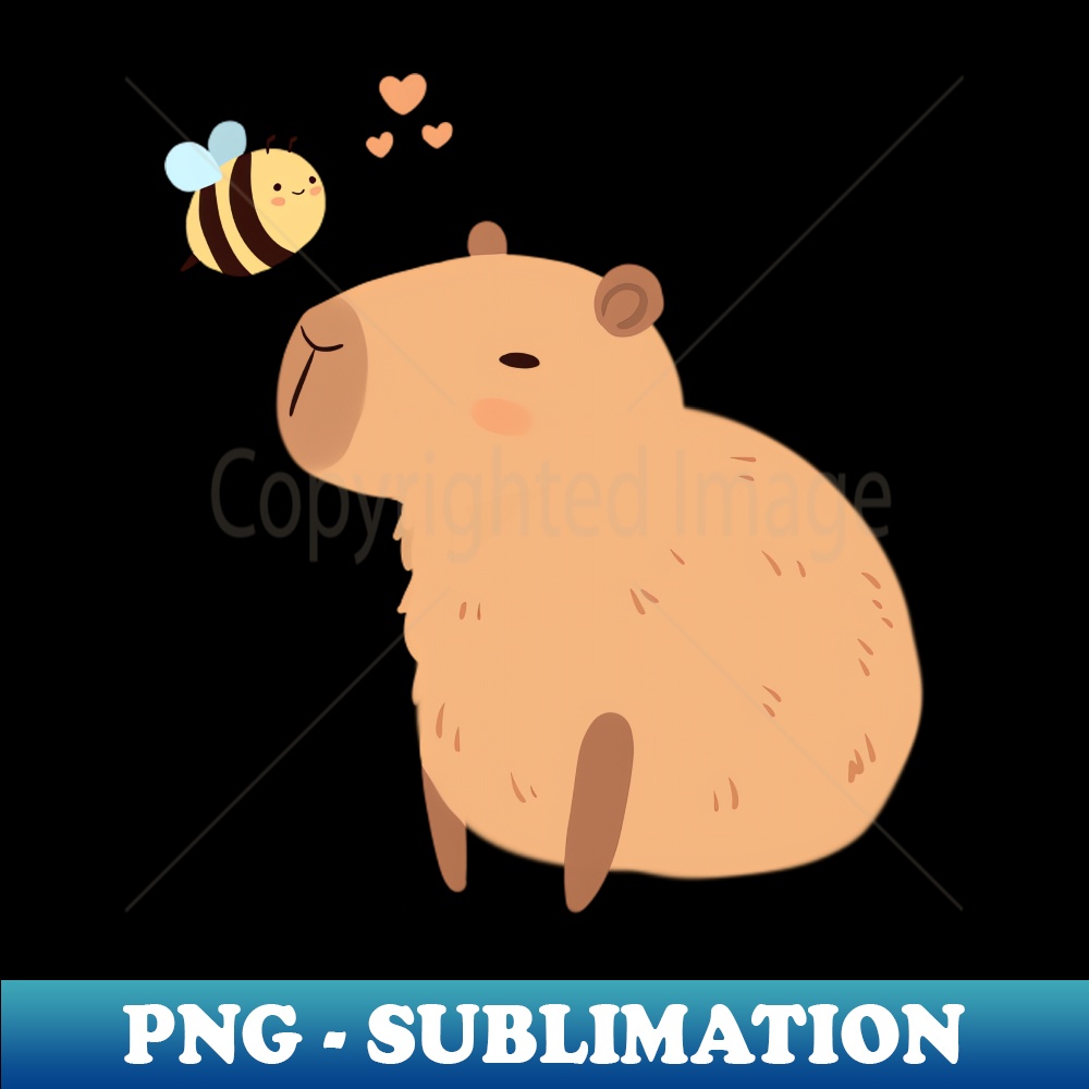Cute capybara with a bee illustration - Professional Sublima - Inspire ...