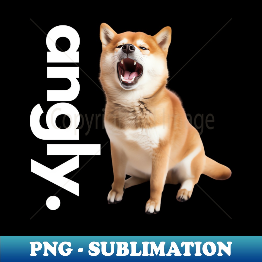 Angry Shiba inu Dark - PNG Sublimation Digital Download - Ca | Inspire ...