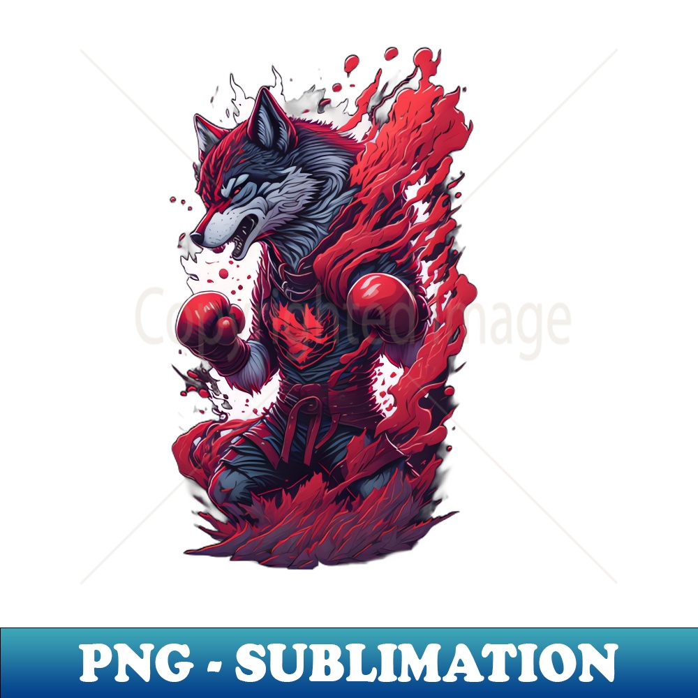 Boxing Wolf - PNG Transparent Digital Download File for Subl - Inspire ...