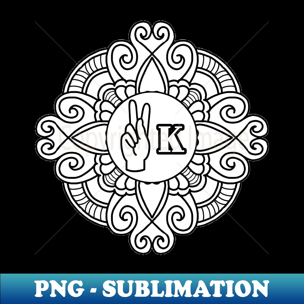 letter K of American Sign Language - Premium Sublimation Dig | Inspire ...
