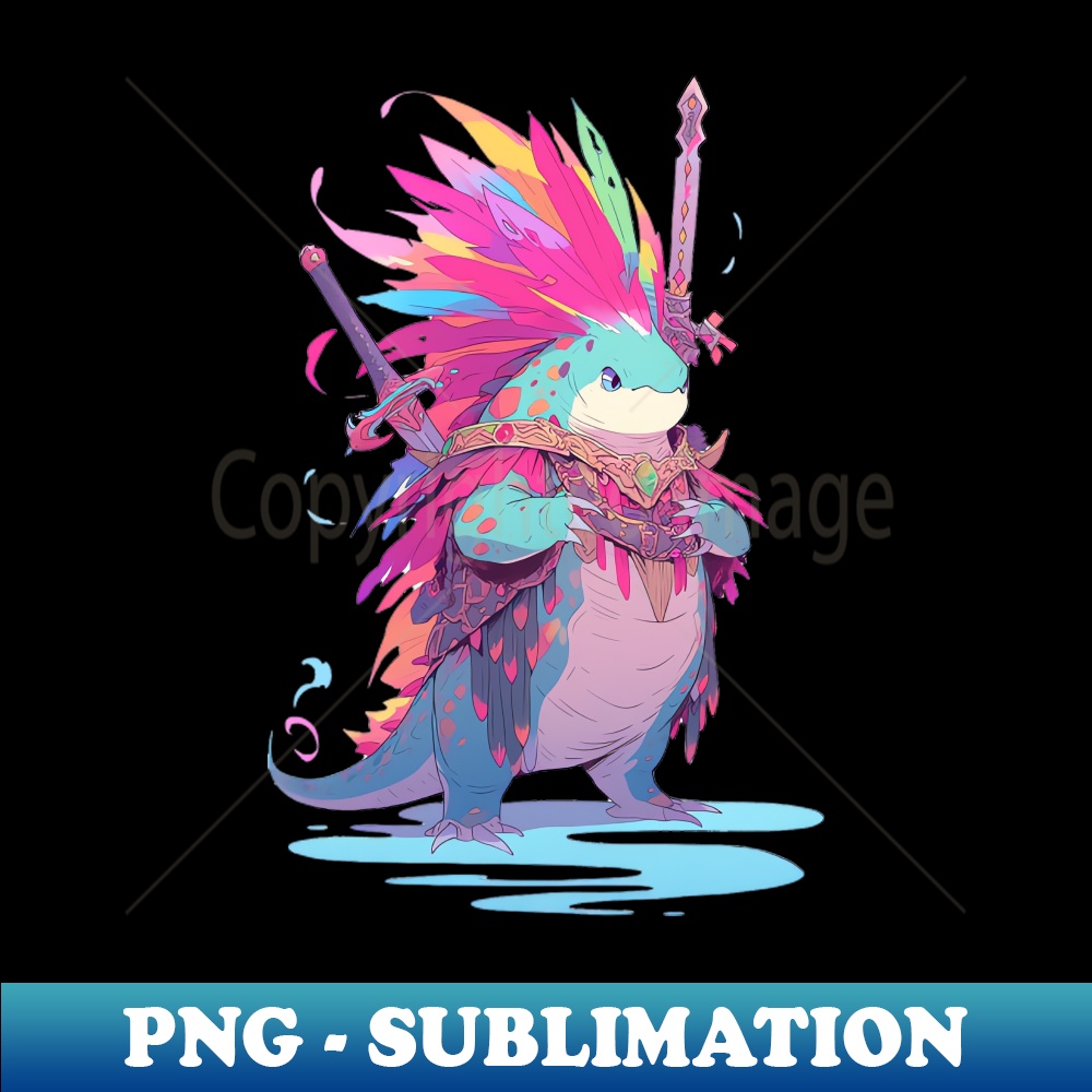 Axolotl Warrior - Elegant Sublimation PNG Download - Stunnin | Inspire ...