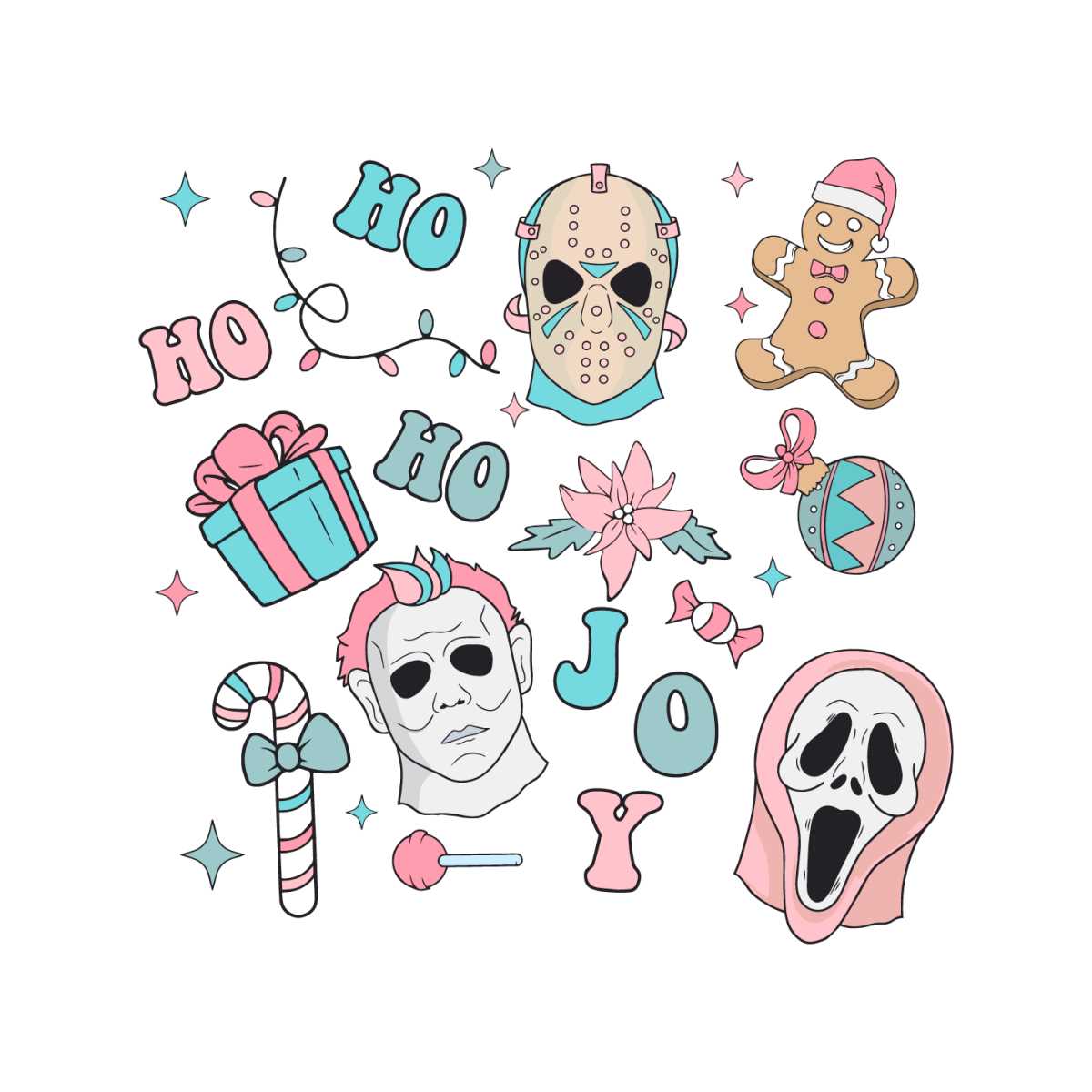 Horror Movie Christmas Chrratcers SVG Digital File | Inspire Uplift