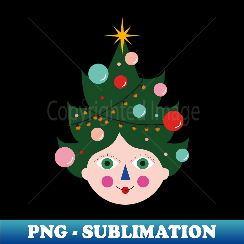 Vintage colorful cute funny Christmas tree avatar - Sublimat | Inspire ...