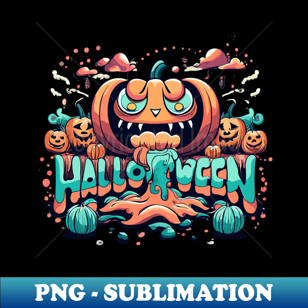 Trippy Pumpkin - Halloween - Aesthetic Sublimation Digital F | Inspire ...
