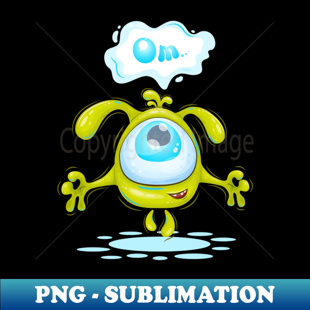 Meditating monster - PNG Transparent Digital Download File f | Inspire ...