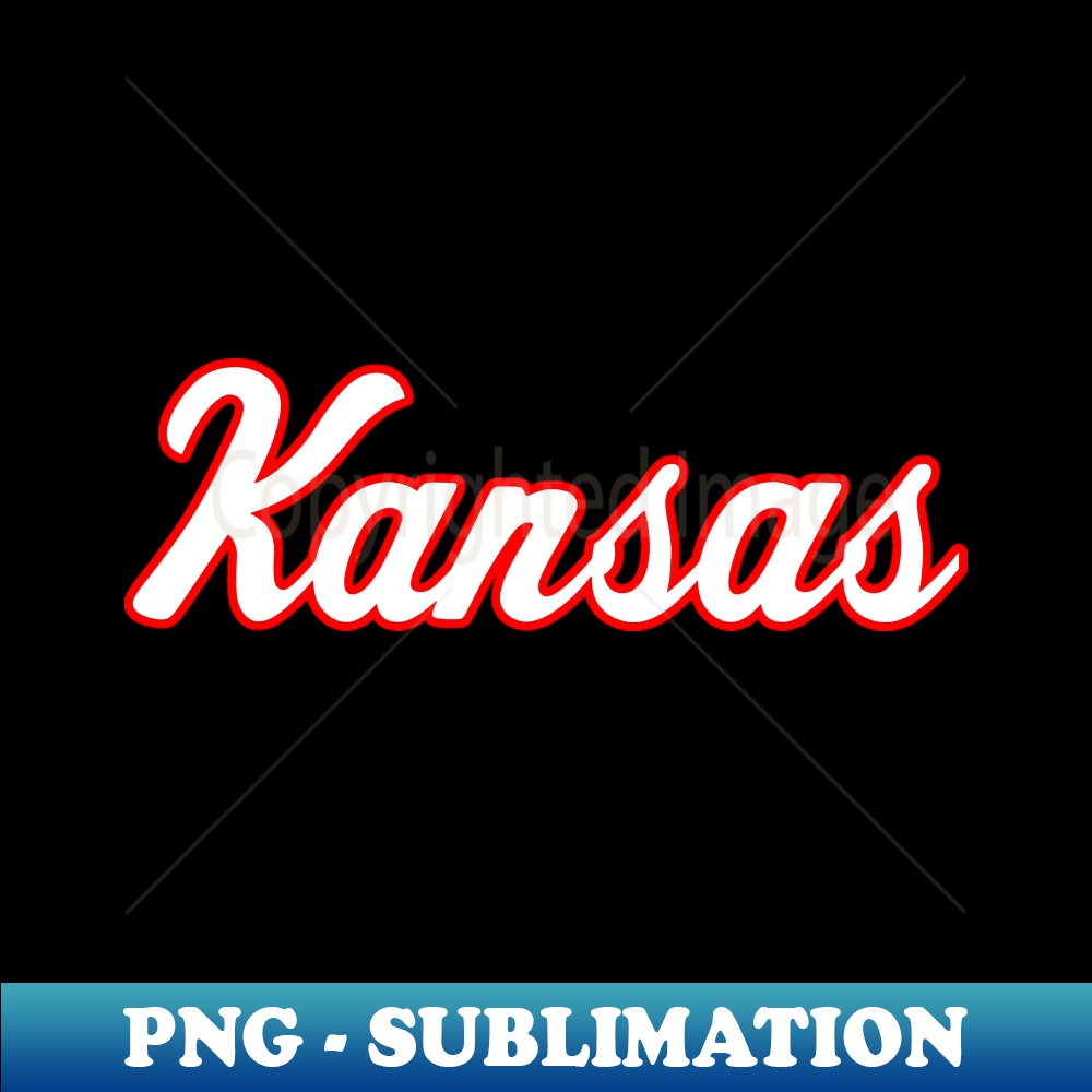 Kansas Retro Script - PNG Transparent Sublimation File - Unl - Inspire ...