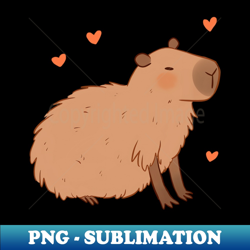 Cute capybara illustration - Instant PNG Sublimation Downloa - Inspire ...