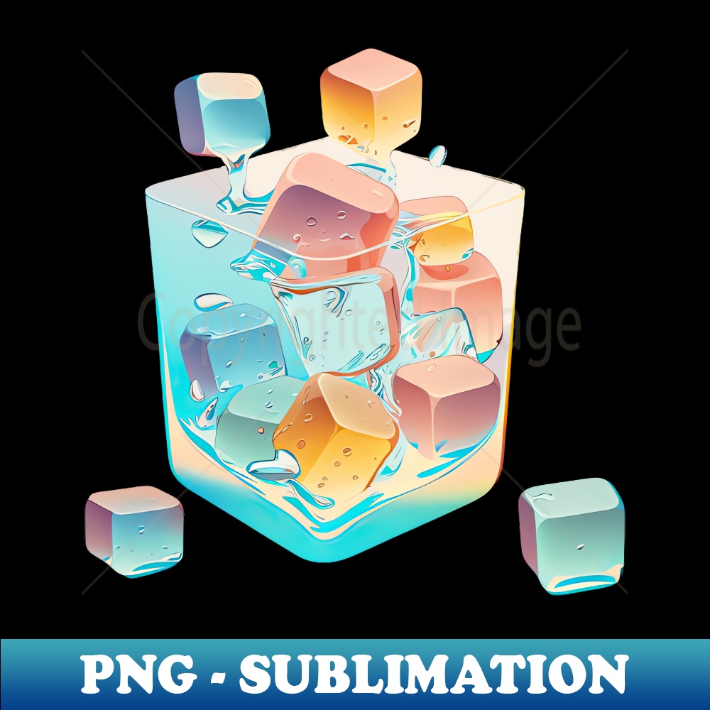 Ice cubes in glass - Trendy Sublimation Digital Download - V | Inspire ...