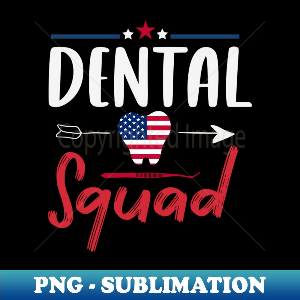 Dental Squad 4th of July - Tooth American Flag for Dentist | Inspire Uplift