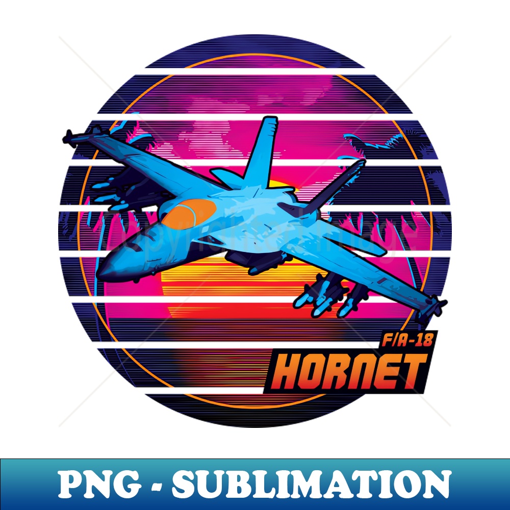 Neon Retro FA-18 Hornet - Exclusive Sublimation Digital File | Inspire ...