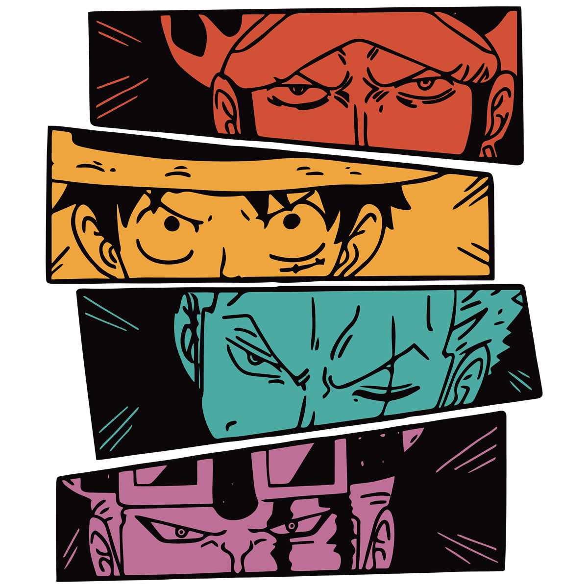 One Piece Straw Hat Pirates SVG Monkey Luffy Zoro SVG File - Inspire Uplift