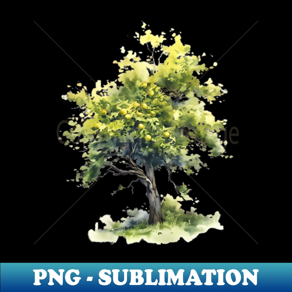 Simple Watercolor Evergreen Tree - Signature Sublimation PNG - Inspire ...