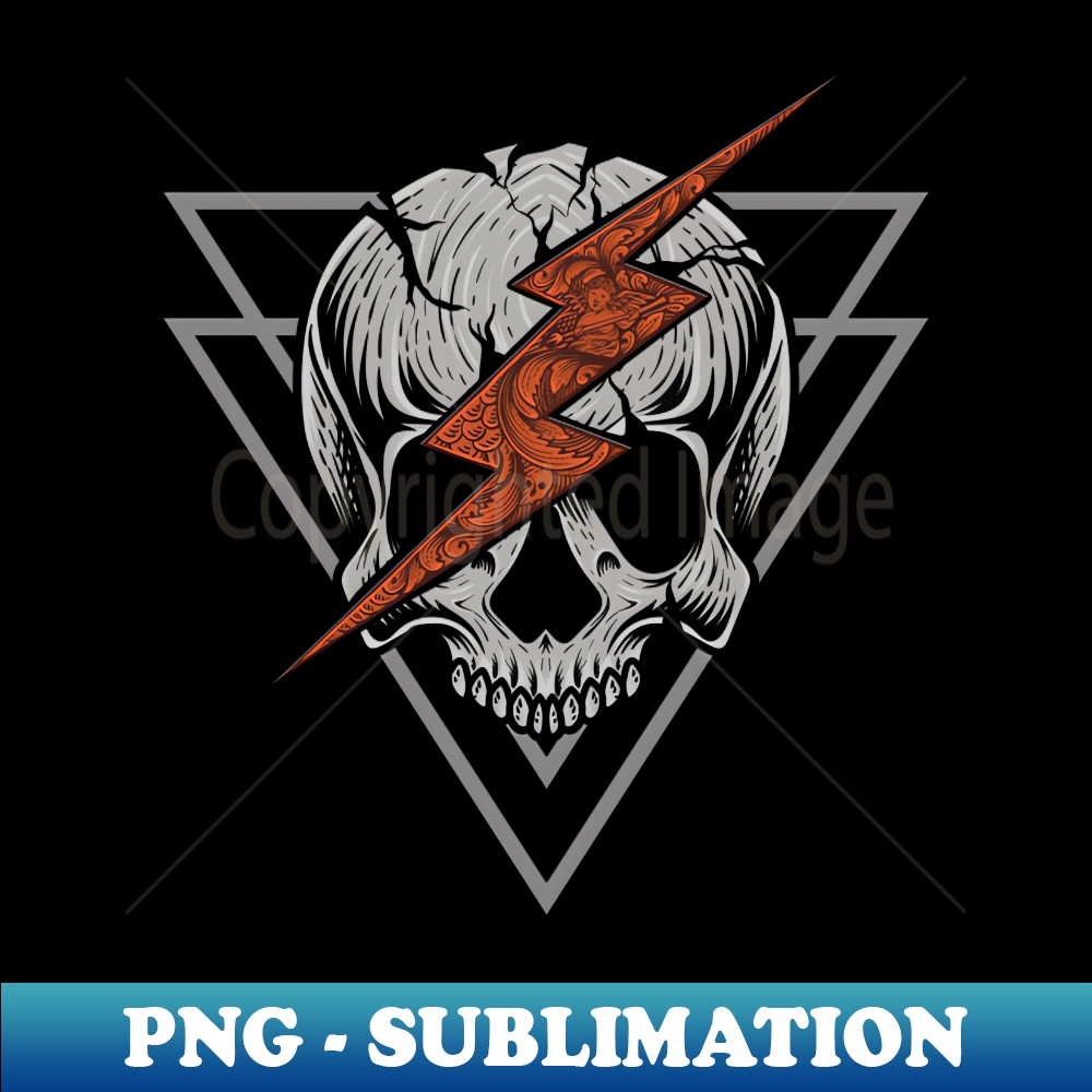 Electrify Your Style with our Badass Lightning Skull Get it | Inspire ...