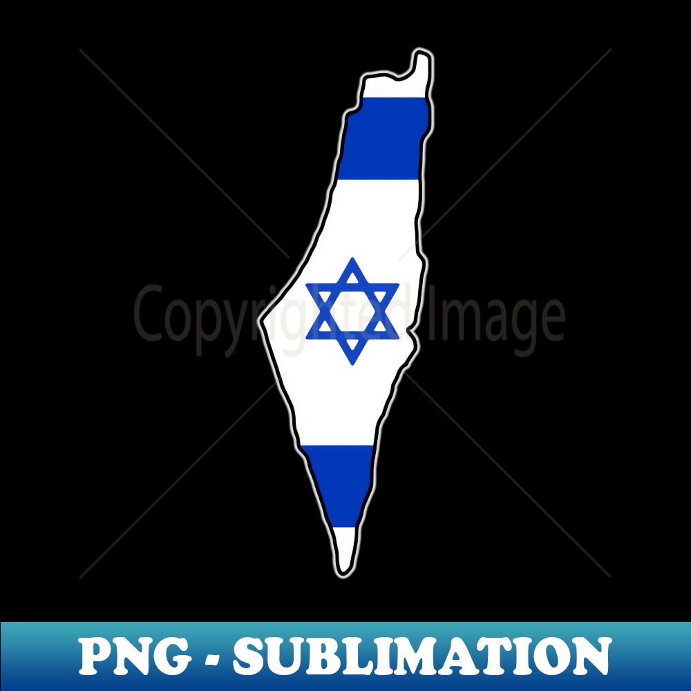 Map of Israel with Flag Inside - High-Resolution PNG Sublima - Inspire ...